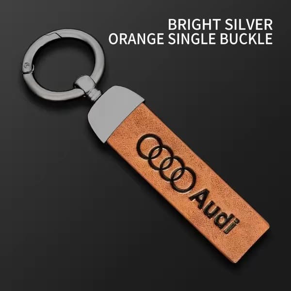 High Grade Leather Keychain With Car Logo Keyring Accessories For Audi ...