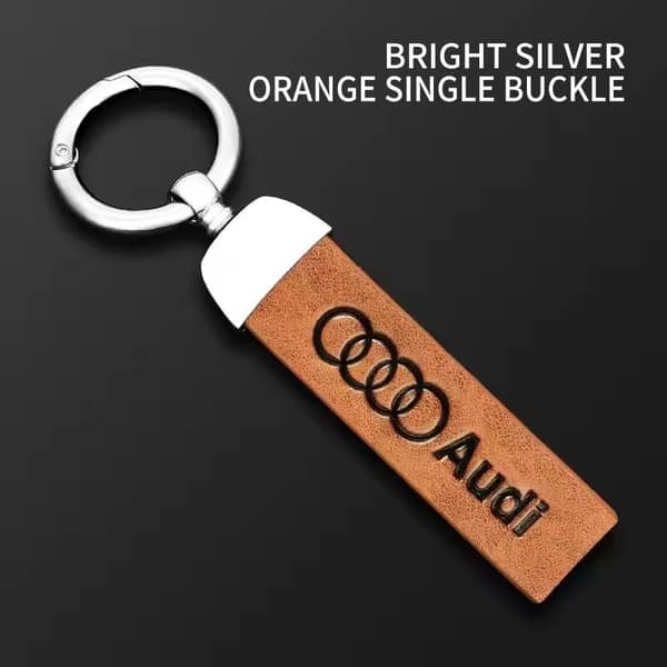 High Grade Leather Keychain With Car Logo Keyring Accessories For Audi ...