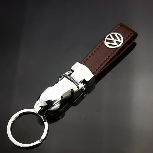 Leather Car Keychain Keyring For Volkswagen Tiguan R32 Bora Golf 6 ...