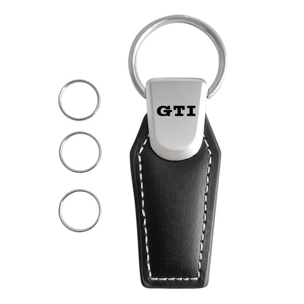 Car Zinc Alloy Keychain PU Leather Key Ring For VW R GTI TSI Golf ...