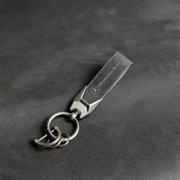 Suede Car Logo Keychain Anti-loss Key Ring For Mercedes Benz AMG W206 ...