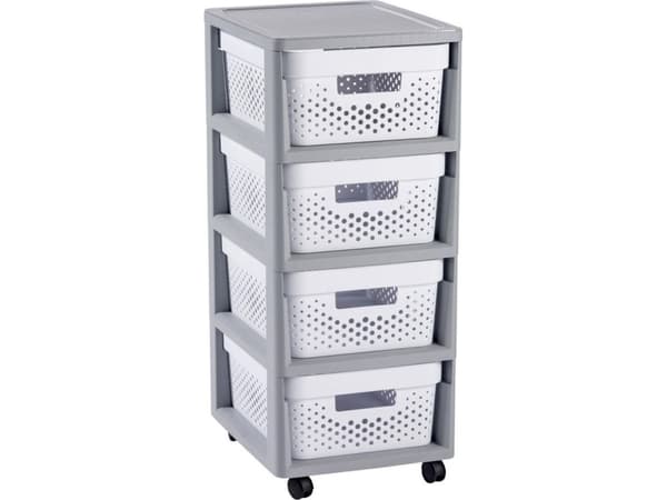 Curver Chariot à roulettes Infinity - 4 tiroirs DE 10 l - roulettes ...