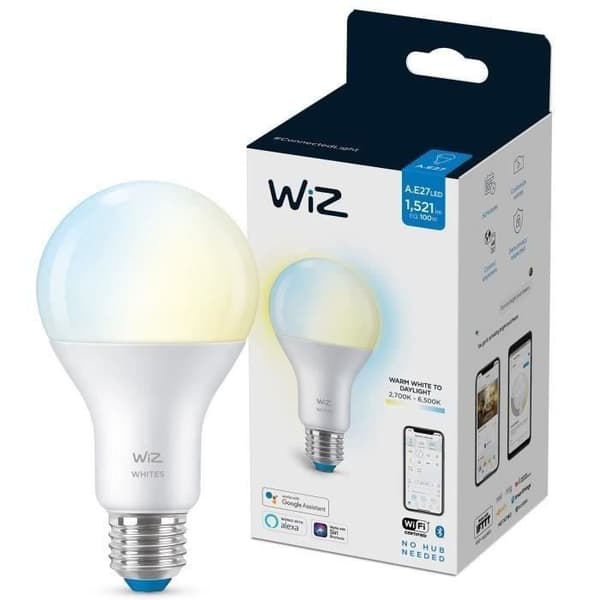 WiZ-ansluten glödlampa Vit variabel E27 100W | CDON