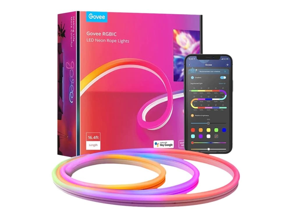 Govee Neon LED Strip Light Intelligent strimmellys Hvid Wi-Fi/Bluetooth ...