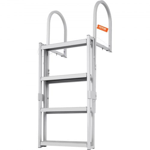 Dock Ladder, Retractable 4 Steps, 46.5x60.5x140-170.5 cm, Aluminum | CDON