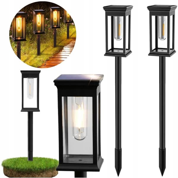 Solcellslampor för trädgården, LED-solcellslampor, 2 stycken | CDON