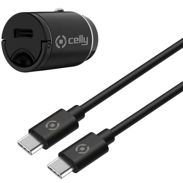 Billaddare Mini USB-C PD 20W + USB-C till USB-C-kabel | CDON