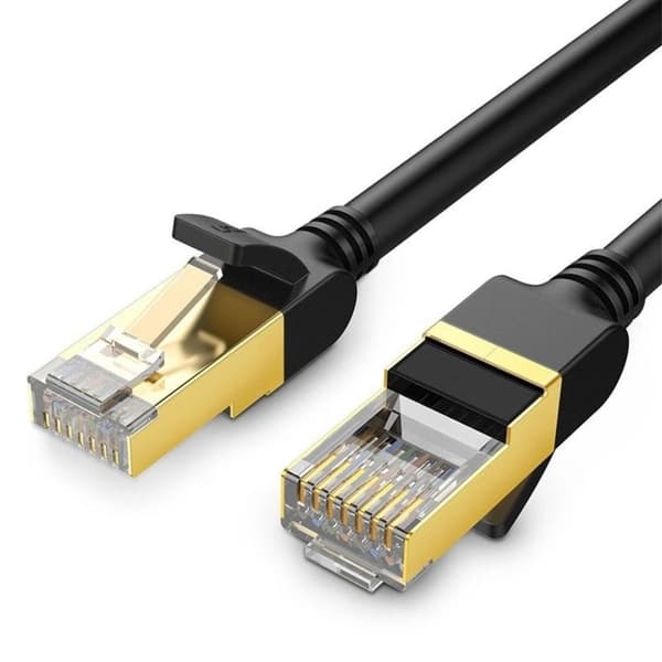 Ugreen Ethernet netværkskabel RJ45, Cat7, STP LAN, 10Gbps, 2m - Sort | CDON