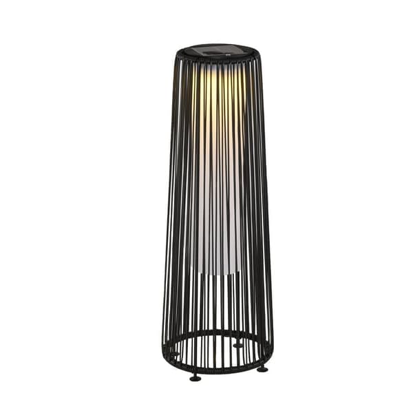 Solcells trädgårdslampa med ljussensor, vattentät, svart, 21,5×21,5×61 ...