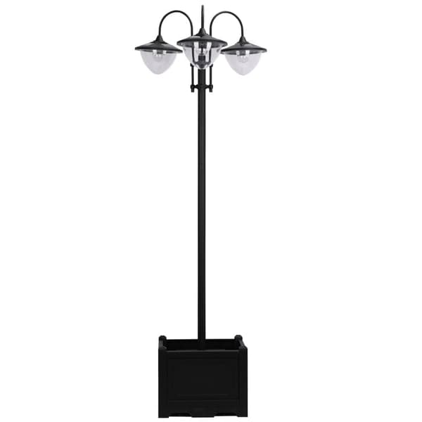 Solcells lyktor 3-pack golvlampor i metall, IP44, 60×55×189 cm, med ...