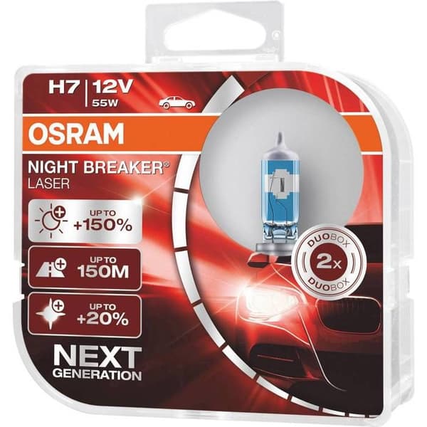 Osram Automotive 64210NL-2HB Halogenlampa Night Breaker® Laser Next ...