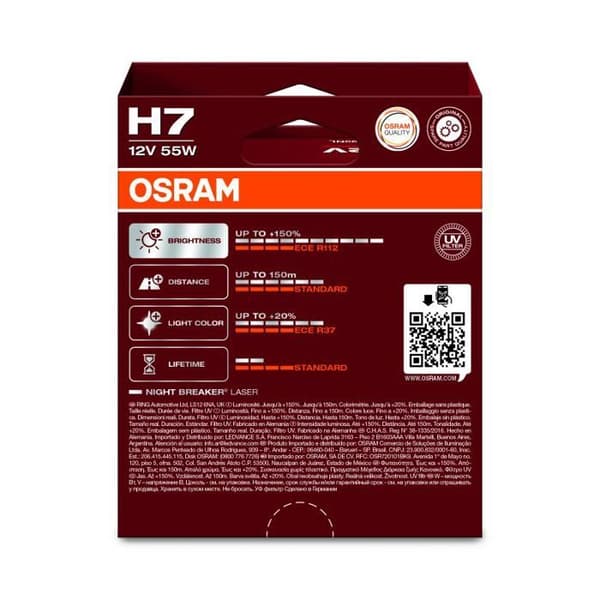 Osram Automotive 64210NL-2HB Halogenlampa Night Breaker® Laser Next ...
