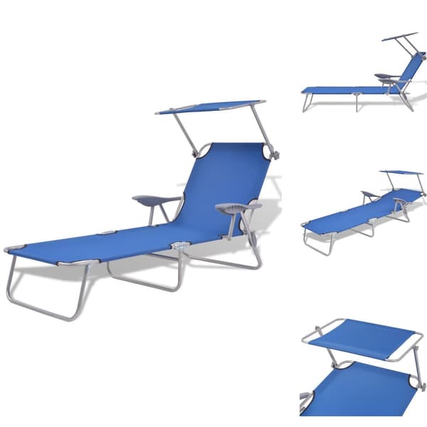 Solsenge & liggestole - Living liggestol med baldakin stål blå | CDON