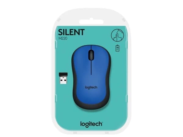 Logitech M220 Silent - Mus - optisk - 3 knapper - trådløs - 2.4 GHz ...