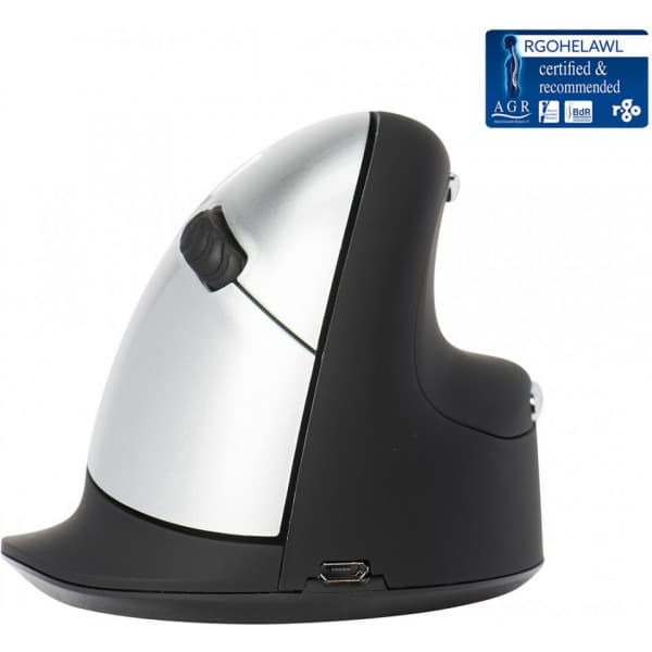R-Go HE -stående mus, stor, trådlös, för höger hand | CDON