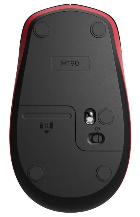 Logitech M190 trådløs optisk mus rød | CDON