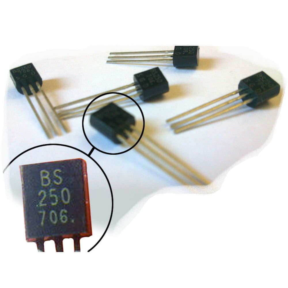 5 st MOSFET transistor BS250 p-Kanal PMOS MOS FET | CDON