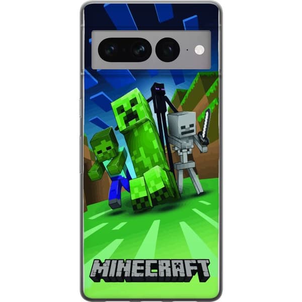 Google Pixel 7 Pro Gjennomsiktig deksel Minecraft Creeper mobilskal i ...