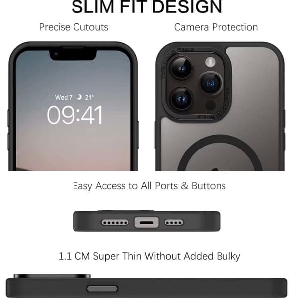 iPhone 14 PRO Skal - Magsafe Frostat Skal - ROSA | CDON