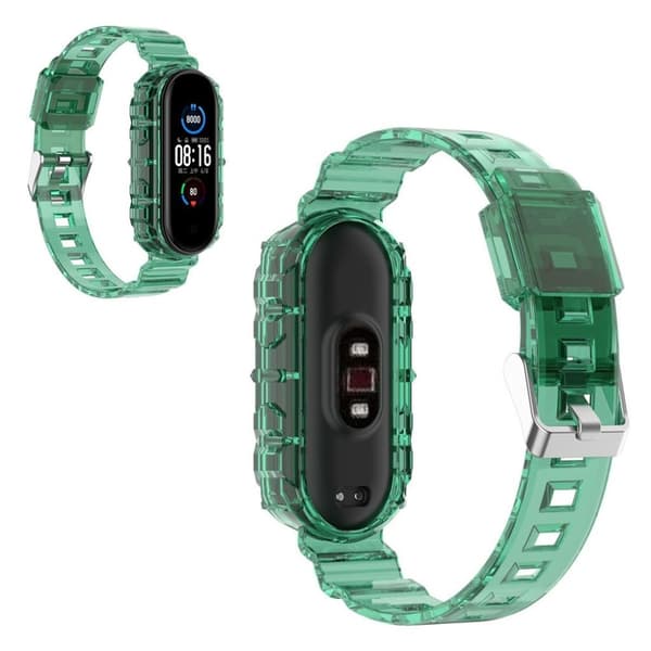 Xiaomi Mi Smart Band 4 / 3 translucent silicone watch band - Green | CDON