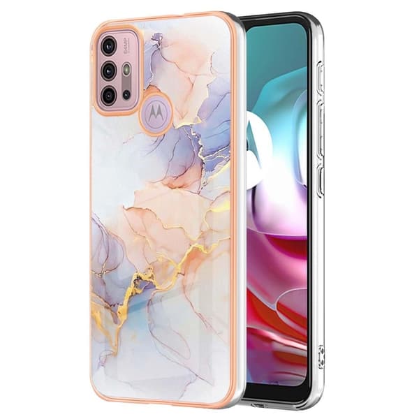 Marble Motorola Moto G20 / G30 / G10 Etui - Milky Way Klinkekule White ...