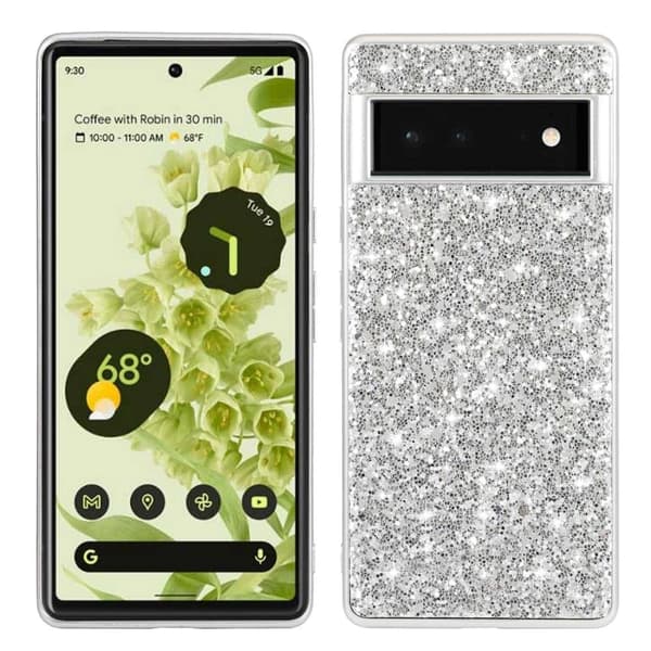 Glitter Google Pixel 7 Pro skal - Silver/Grå | CDON