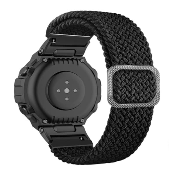 Amazfit T-Rex Pro / T-Rex / Ares fleksibel klokkerem i nylon - Svart | CDON