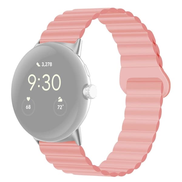 Google Pixel Watch kaksivärinen silikonikellon hihna - Pinkki | CDON
