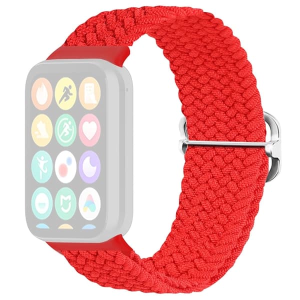 Xiaomi Redmi Watch 4 Braided Band Adjustable Replacement Nylon Watch Strap - Red | CDON
