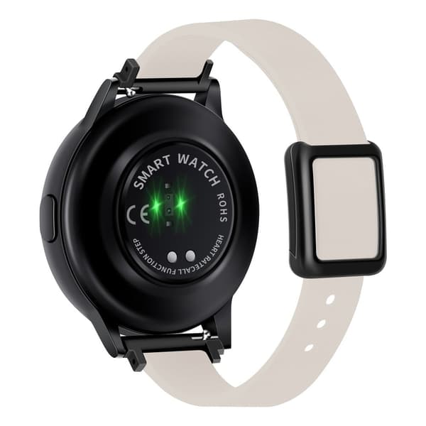 Samsung Galaxy Watch 20 mm universal lærrem med magnetisk sammenleggbar ...