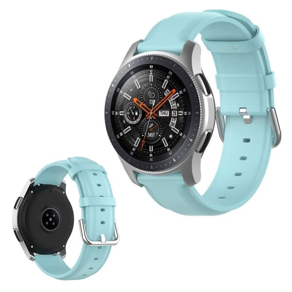Genuine leather watch band for Samsung and Huawei watch - Baby Blue | CDON