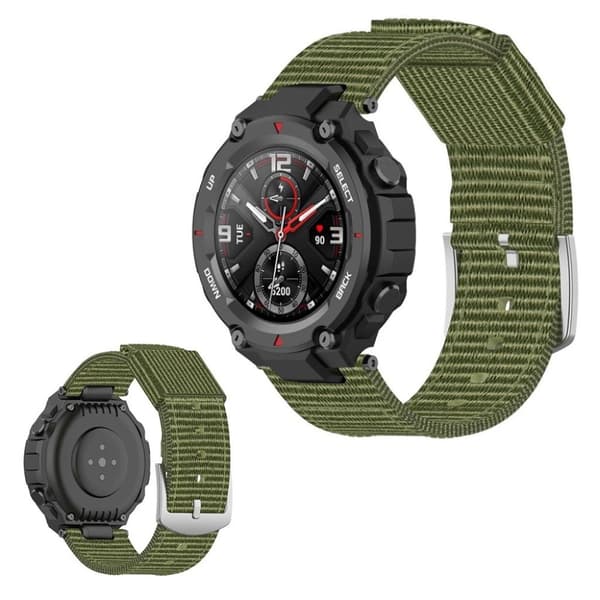 Amazfit T-Rex nylon weave watch band - Army Green | CDON
