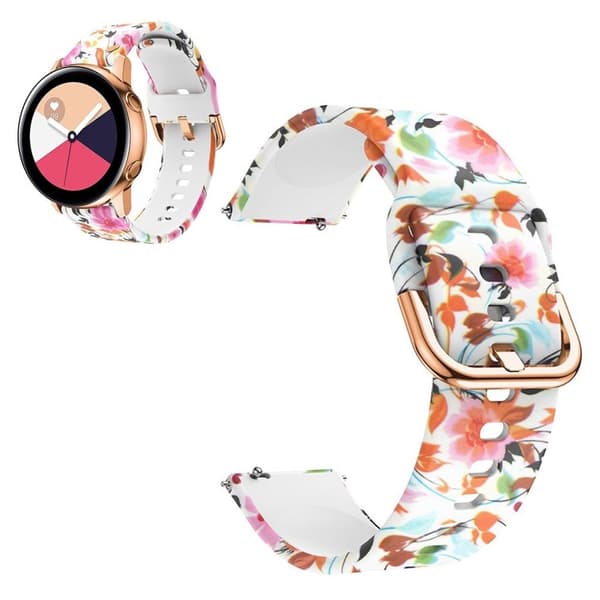 Fargerikt mønster silikonklokkebånd for Amazfit og Samsung-klokke ...