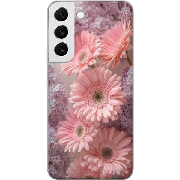 Samsung Galaxy S22+ 5G Genomskinligt Skal Rosa blommor blommig ...