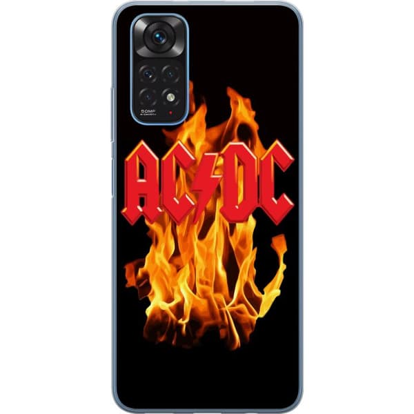Xiaomi Redmi Note 11S Gjennomsiktig deksel ACDC Flames Rock Musikk Band ...