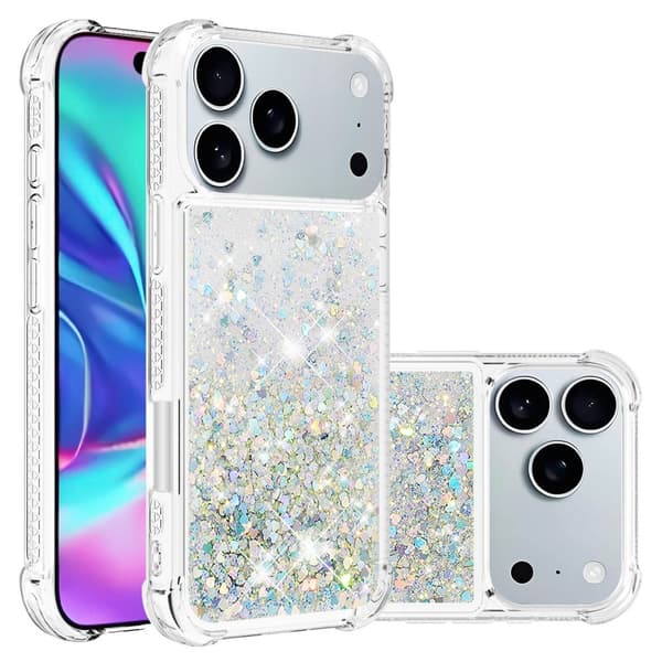 SKALO iPhone 17 Pro Max Kvartsihiekka Kimalle Suojakuori - Hopea | CDON SKALO iPhone 17 Pro Max Kvartsihiekka Kimalle Suojakuori - Hopea | CDON