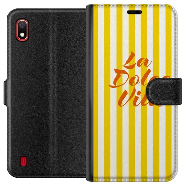 Samsung Galaxy A10 Lompakkokotelo La Dolce Vita lainaus juliste raidat ...