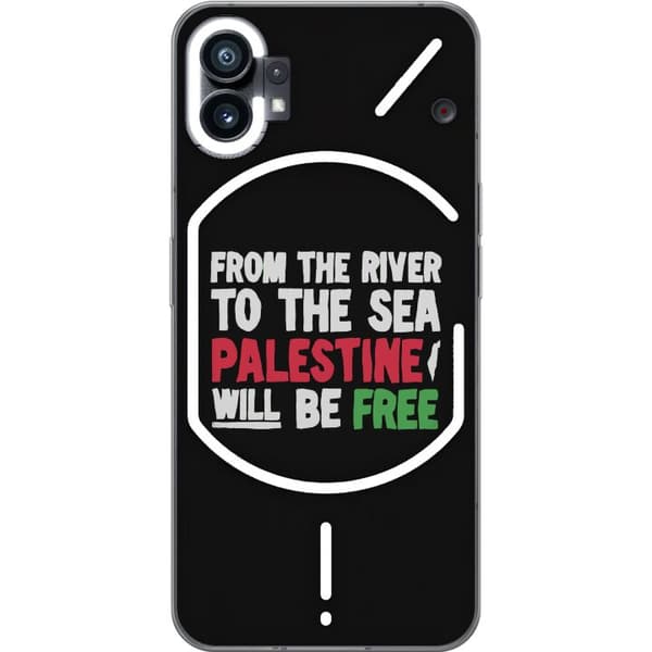 Nothing Phone (1) Genomskinligt Skal Palestina budskap med text Från ...