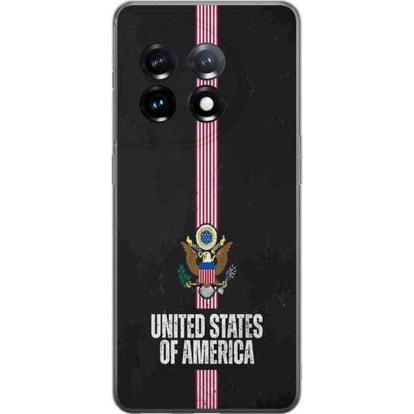 OnePlus 11R Genomskinligt Skal USA emblem med örn och flagga patriotisk ...