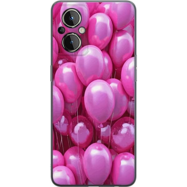 OnePlus Nord N20 5G Gennemsigtig cover Rosa balloner festlige glinsende ...