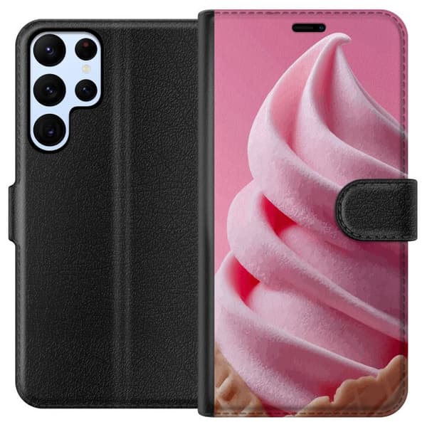 Samsung Galaxy S22 Ultra 5G Tegnebogsetui Rosa softice i vaffel sød ...