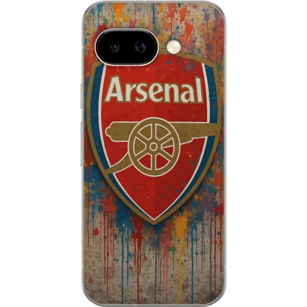 Google Pixel 9a Genomskinligt Skal Arsenal konstmotiv i rött och vitt ...