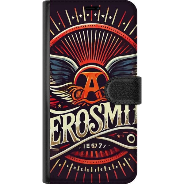 Apple iPhone 13 mini Lompakkokotelo Aerosmithin logo punaisena ja ...