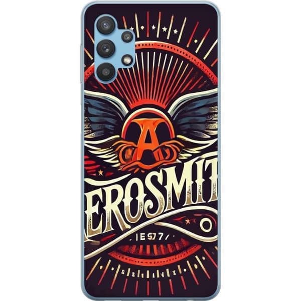 Samsung Galaxy A32 5G Gennemsigtig cover Aerosmith logo i rød og guld ...