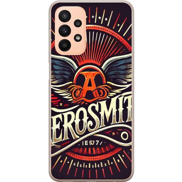 Samsung Galaxy A23 Läpinäkyvä kuori Aerosmithin logo punaisena ja ...