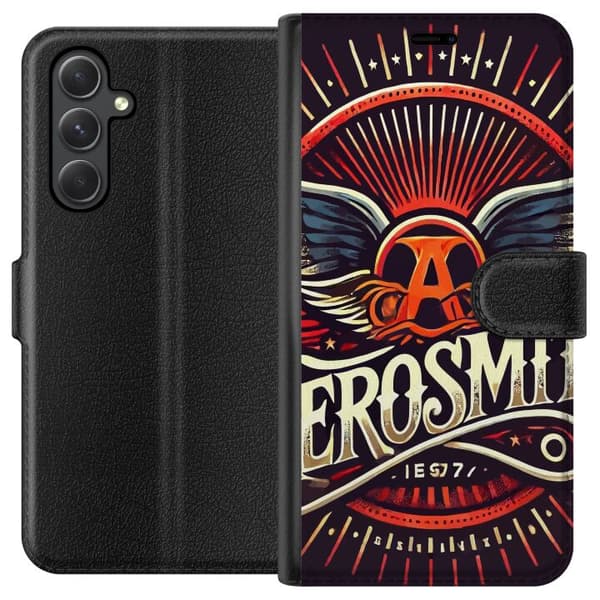 Samsung Galaxy A25 Lommeboketui Aerosmith logo i rødt og gull, klassisk ...