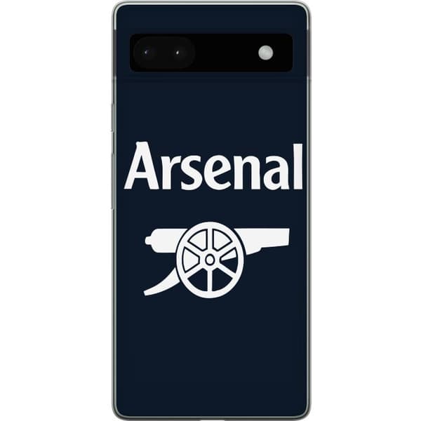 Google Pixel 6a Gennemsigtig cover Arsenal logo i mørkeblå og hvid ...