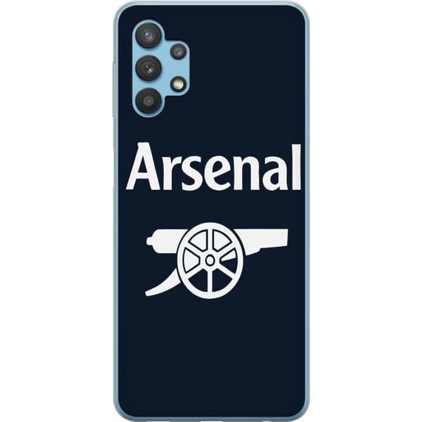 Samsung Galaxy A32 5G Gjennomsiktig deksel Arsenal logo i mørkeblått og ...