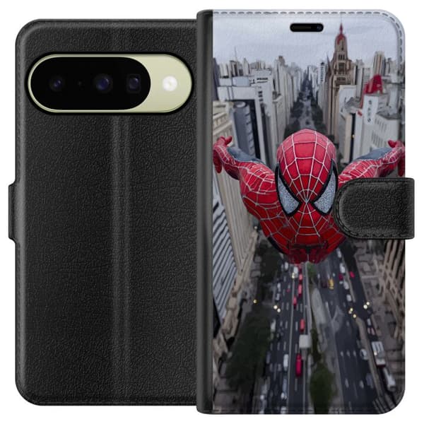 Google Pixel 10 Tegnebogsetui Spiderman over byen Marvel superhelt ...