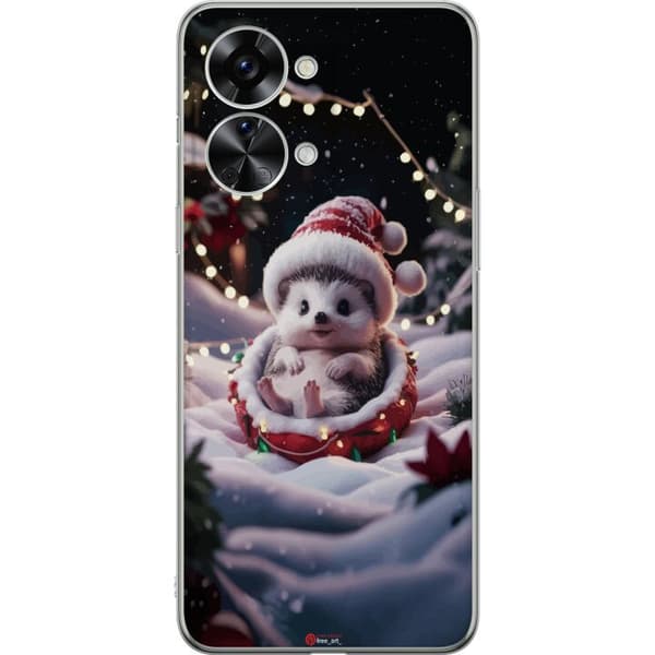 OnePlus Nord 2T Gjennomsiktig deksel Julenig pinnsvin søt vinter ...